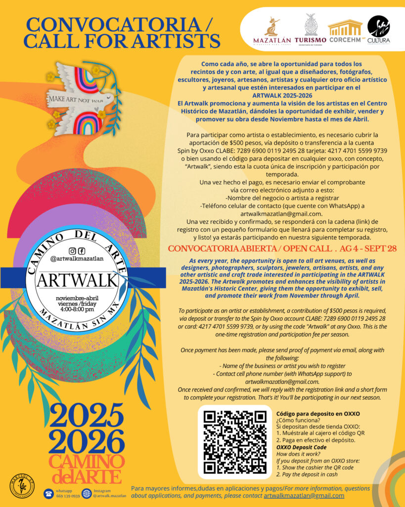 Abre convocatoria del Art Walk Mazatlán 2025-2026 para artistas y ...